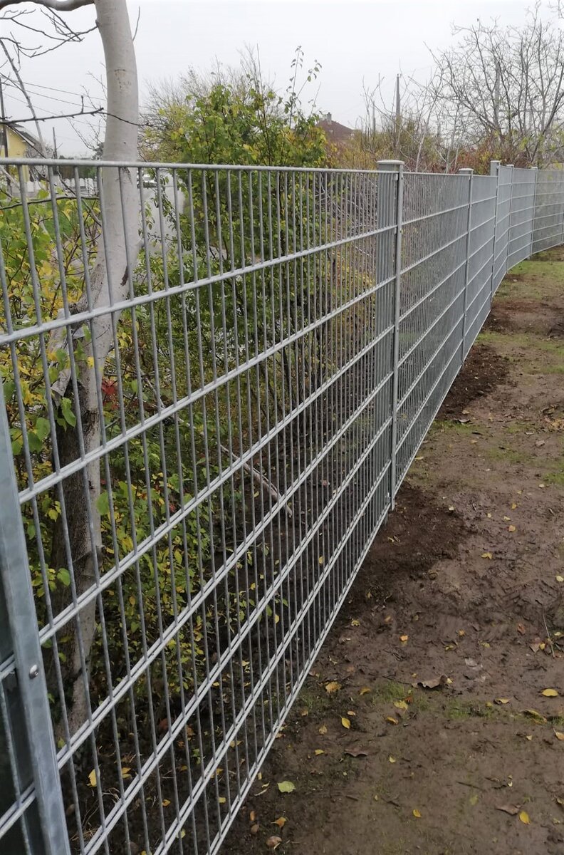 Zaunteam | Doppelstabmatten schwer verzinkt mit Pfosten 40x60 verzinkt ...